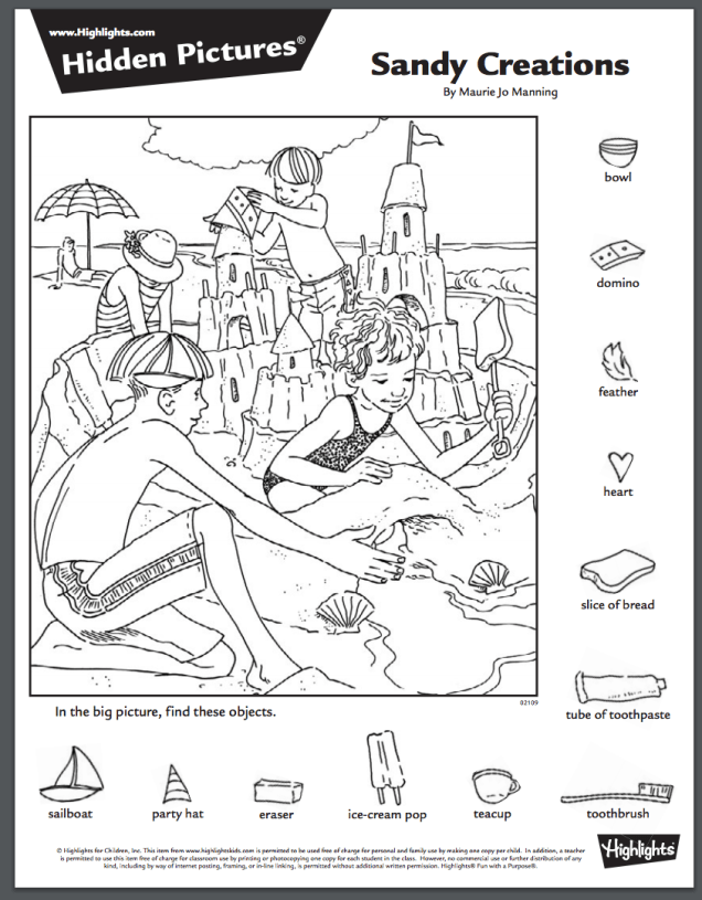 Highlights “Hidden Pictures” help sharpen observation skills – Middle ...