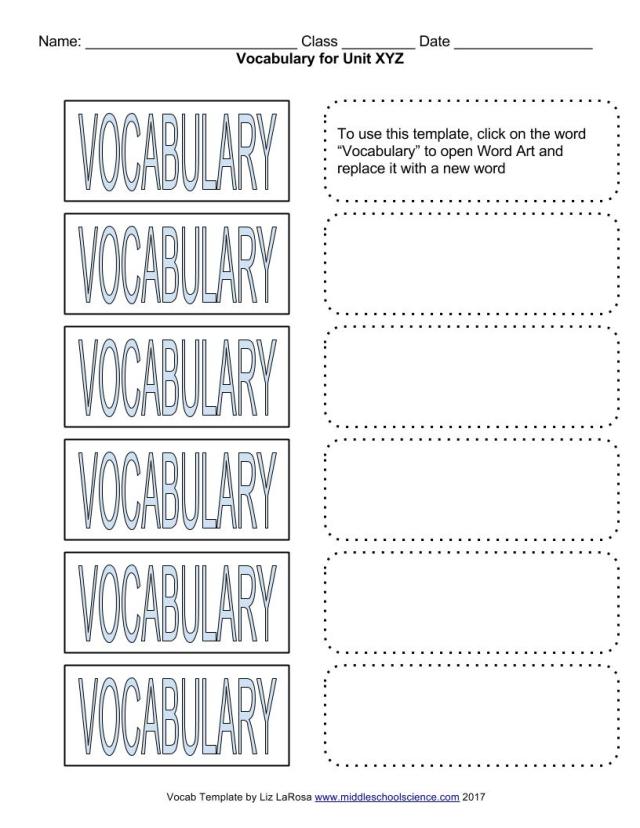 Vocabulary Templates Elementary Free 12+ Blank Vocabulary Worksheet