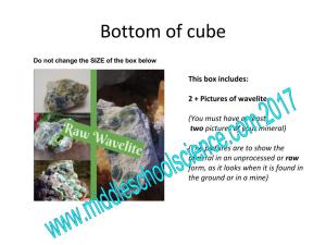 Mineral Cube Project – Middle School Science Lessons